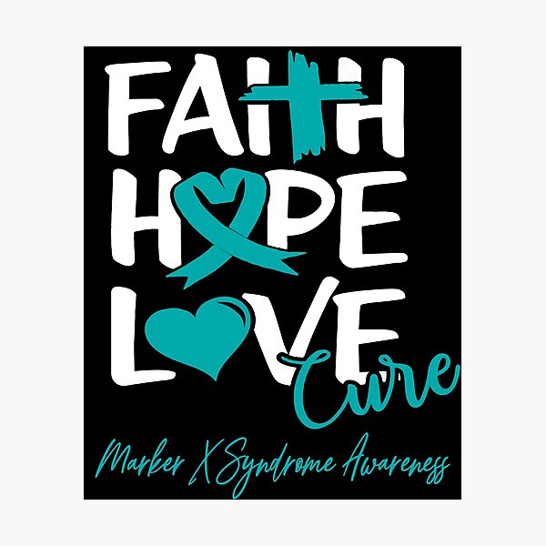 Lámina fotográfica «Faith Hope Love Cure Marker X Síndrome de ...