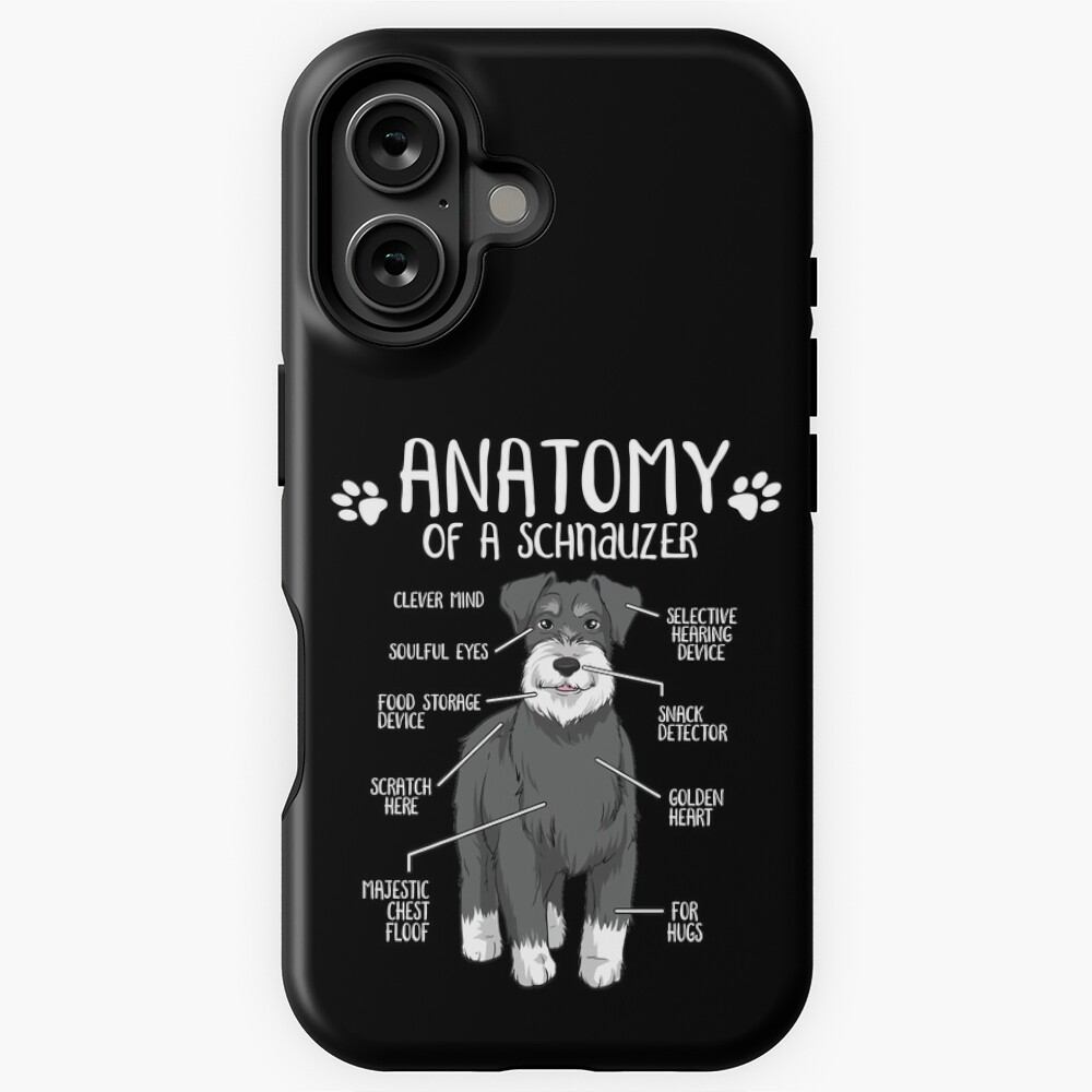 "Funny Miniature Schnauzer Anatomy Dog Owner Dog Lover" Sticker for Sale by la-nynx | Redbubble