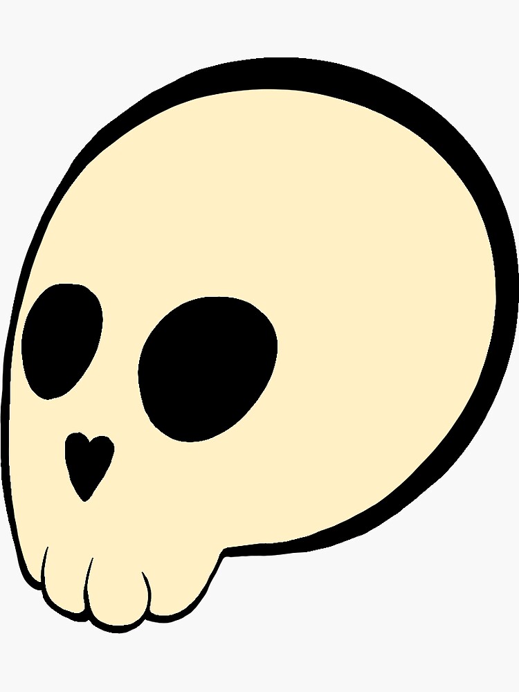 "Cute Skull" Sticker for Sale by MontanaSarver | Redbubble