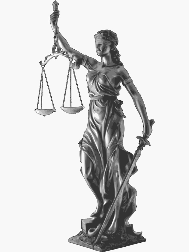 "Lady Justice" Sticker for Sale by Abbiey- | Redbubble