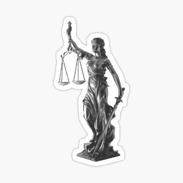 "Lady Justice" Sticker for Sale by Abbiey- | Redbubble