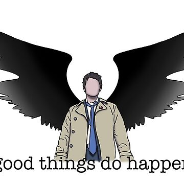 "Good Things Do Happen - Castiel (Shadow Wings)" Sticker for Sale by ...