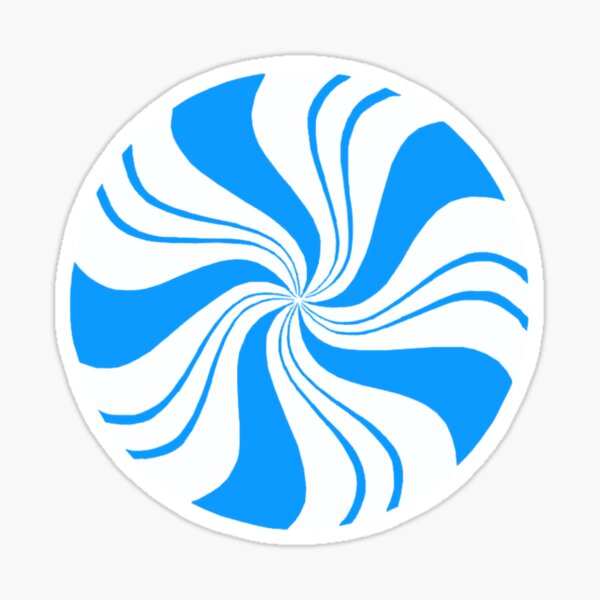 " Round Blue Peppermint Christmas Candy" Sticker for Sale by ...