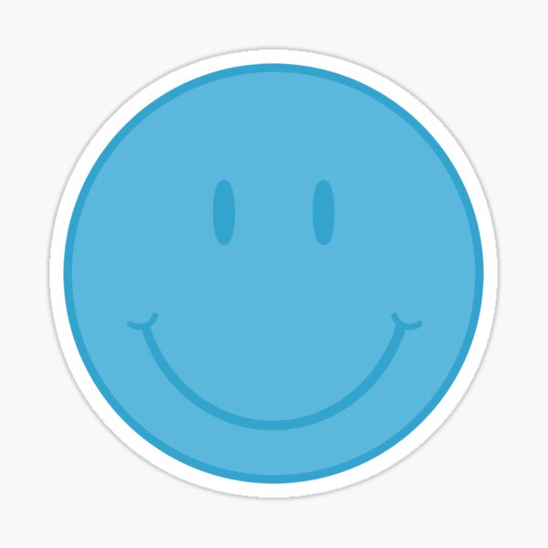 "blue smiley" Sticker by Annakgregory | Redbubble