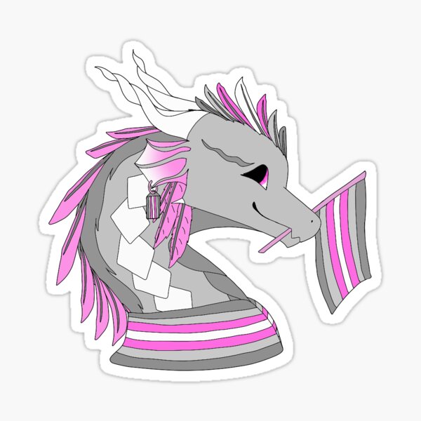 "Demigirl Pride Dragon" Sticker by Duskfall | Redbubble