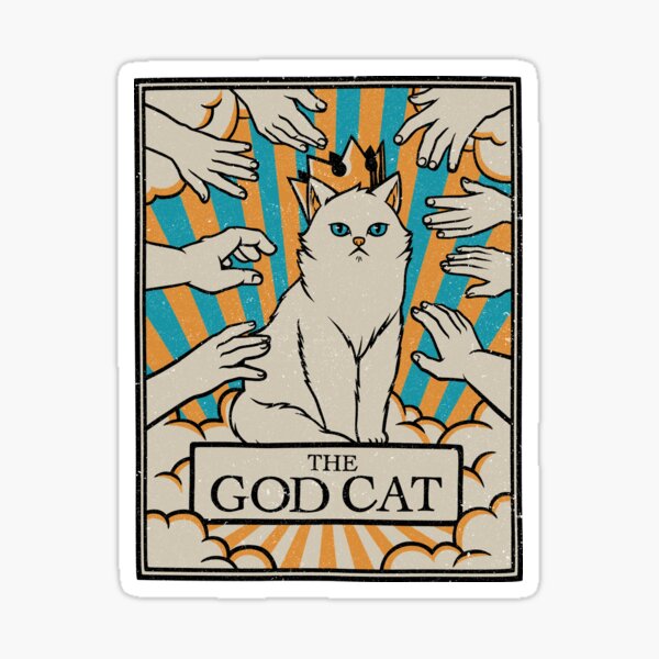"The God White Cat Tarot Card by Tobe Fonseca" Sticker for Sale by ...