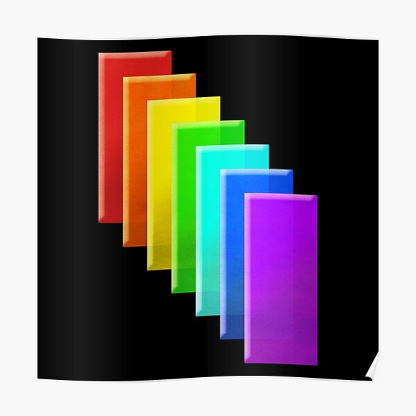 "Rainbow Bars - Color Bars" Poster for Sale by 90s-Mall | Redbubble