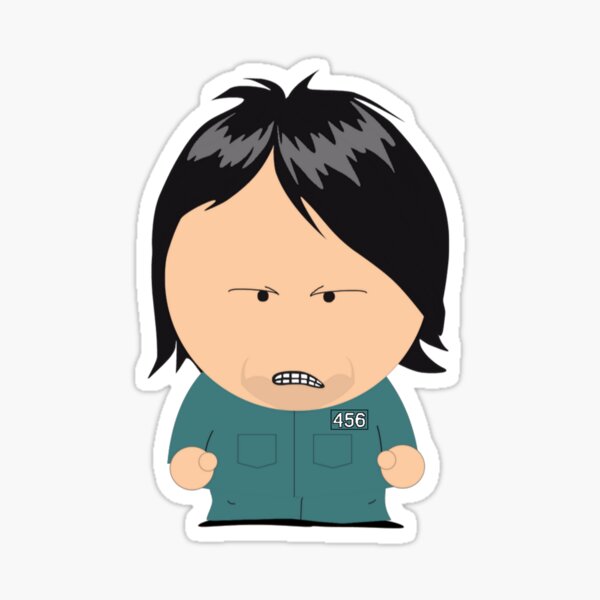 "Player 456 South Park " Sticker for Sale by MoleHQ | Redbubble