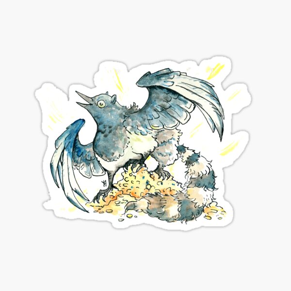 "Magpie Gryphon" Sticker by zeeruffleraptor | Redbubble