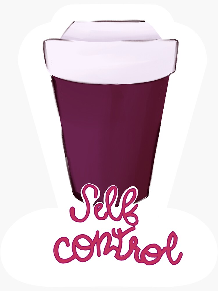 "coffee = self-control" Sticker for Sale by normal-odd-ball | Redbubble