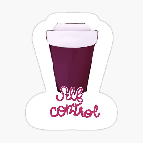 "coffee = self-control" Sticker for Sale by normal-odd-ball | Redbubble