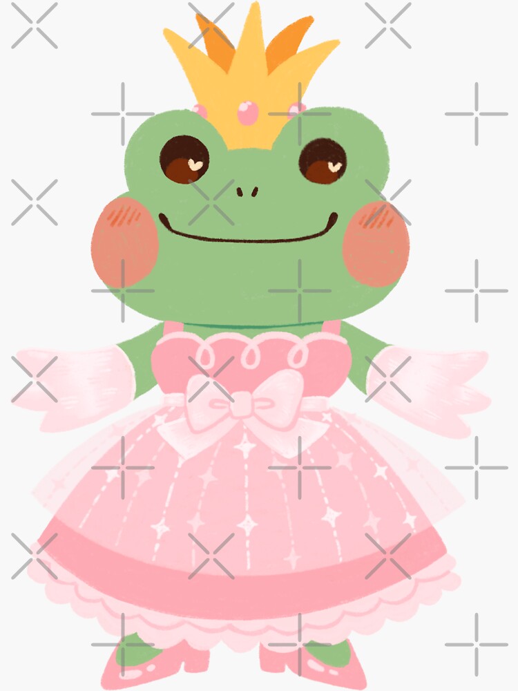 "Froggy Queen" Sticker by Scootarooni | Redbubble