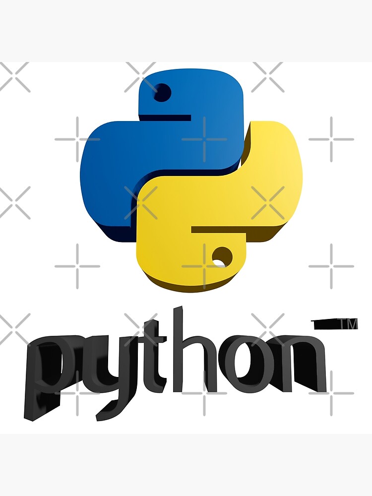 "Python Logo" Art Print for Sale by skoolsarecool | Redbubble