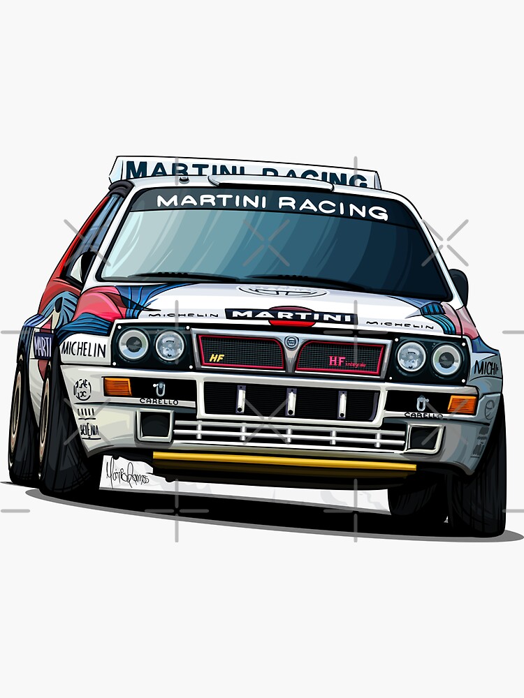"Lancia Delta Integrale HF Art" Sticker for Sale by marioramosart ...