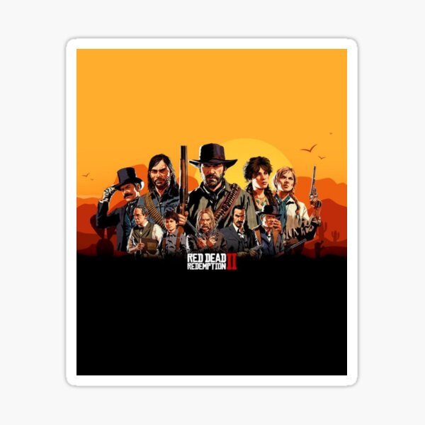 " Red dead redemption 2، 4k design of RDR2" Sticker by Hafid8 | Redbubble