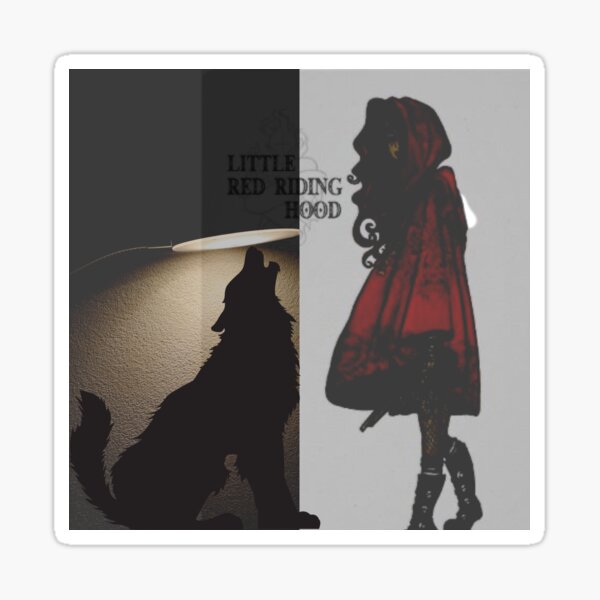"LITTLE RED RIDING HOOD" Sticker for Sale by Toori | Redbubble