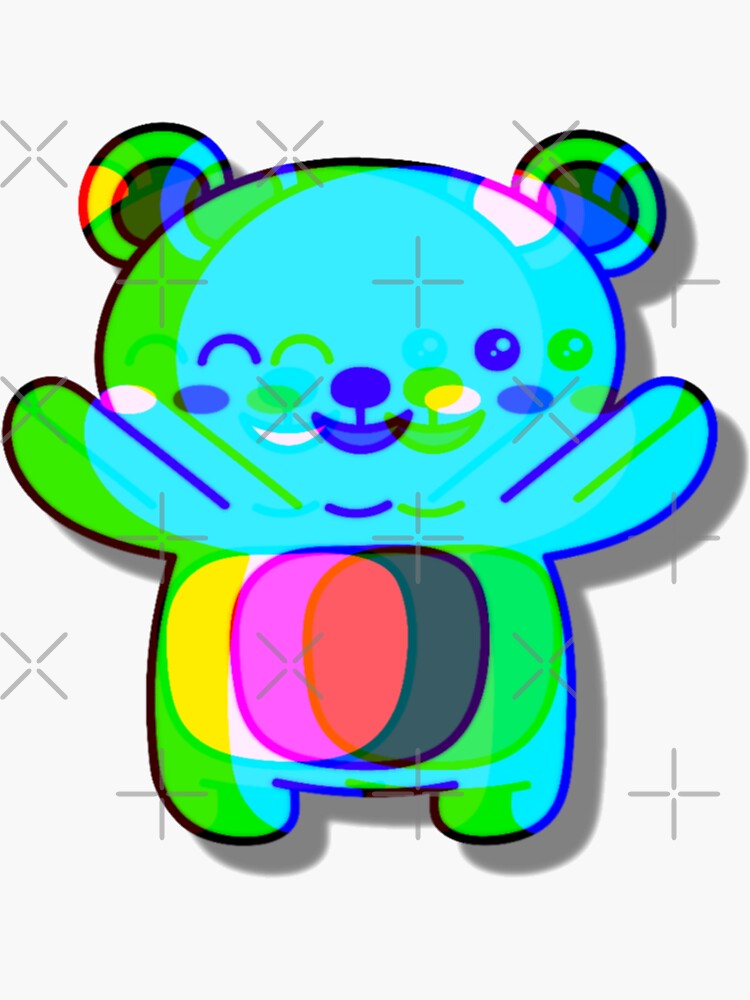 "Trippy Bear" Sticker for Sale by OlympicsMerch | Redbubble