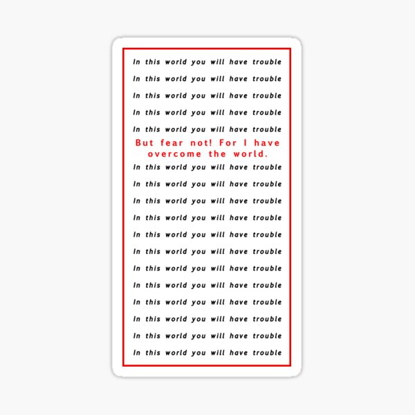 "Fear not" Sticker for Sale by spectre15arts | Redbubble