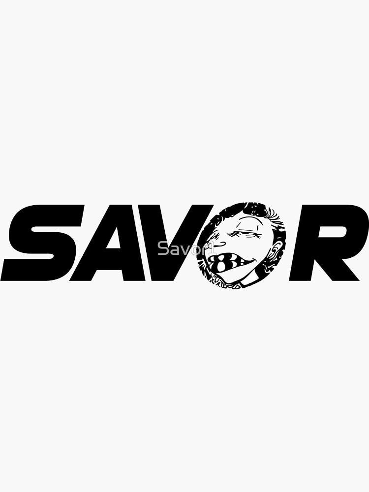 "Savor Savette Logo text " Sticker for Sale by Savor1 | Redbubble