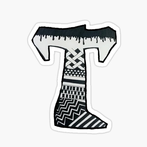 "graffiti letter T" Sticker by TLamkins27 | Redbubble