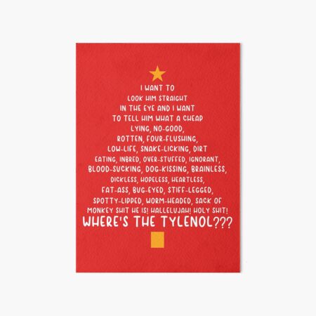 "Christmas vacation rant - Christmas tree" Art Board Print for Sale by ...