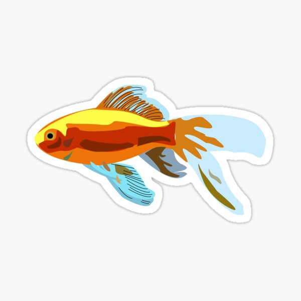 "Goldfish" Sticker for Sale by maassenware | Redbubble