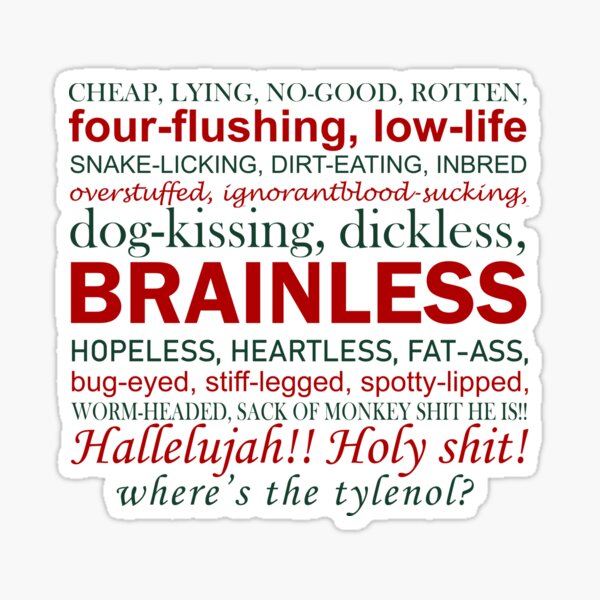 "christmas vacation rant" Sticker for Sale by Introvertz | Redbubble