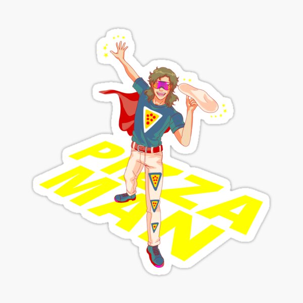 "Pizza Man!" Sticker by Pacthesis | Redbubble