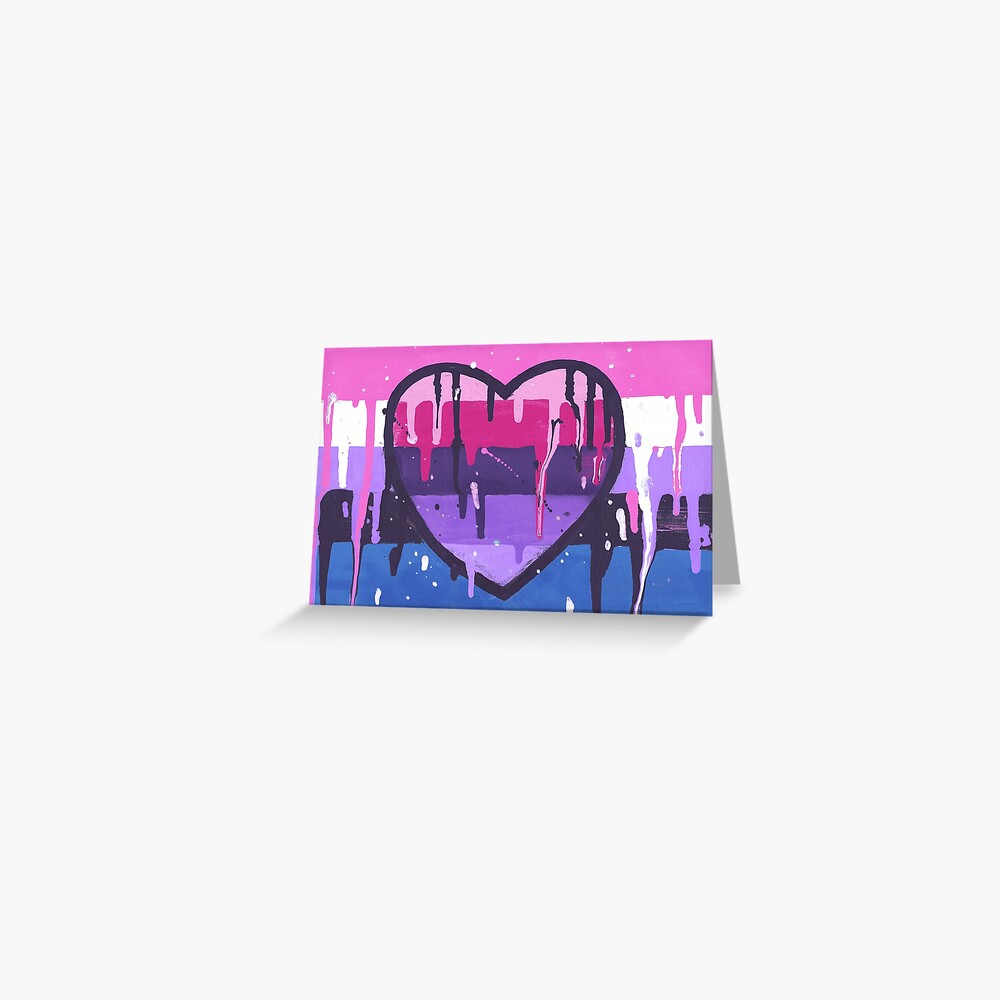 "Genderfluid & Omnisexual: Painted Pride Flag" Greeting Card for Sale ...