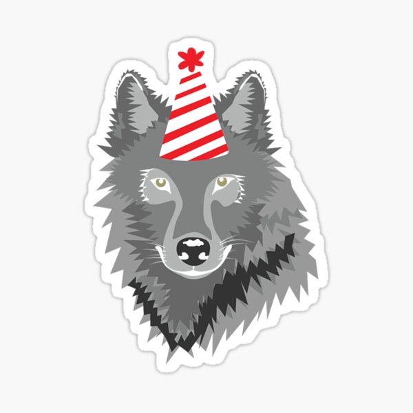 "wolf birthday party" Sticker for Sale by omelhordome | Redbubble