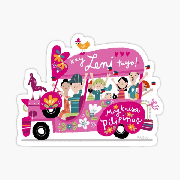 "Leni Kiko 2022 Jeepney - Leni Robredo Support" Sticker for Sale by ...