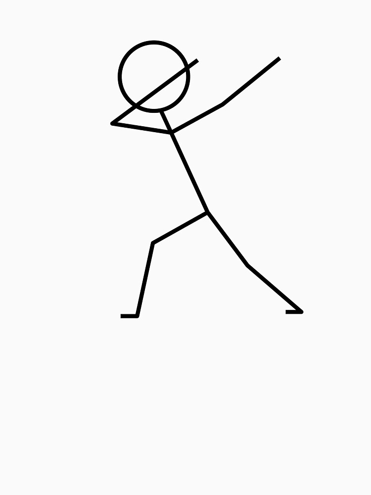 "dabbing stick figure " T-shirt for Sale by LukeWoodsDesign | Redbubble ...