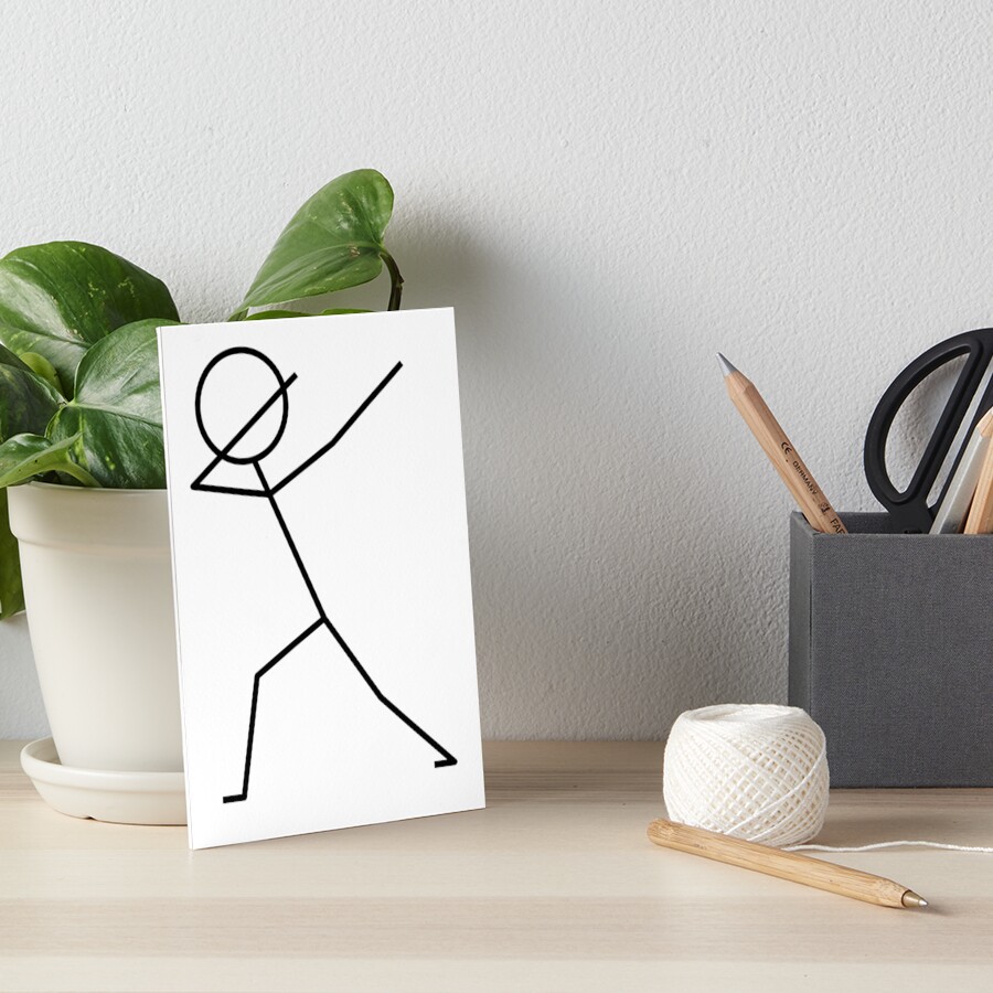 "dabbing stick figure " Art Board Print for Sale by LukeWoodsDesign ...