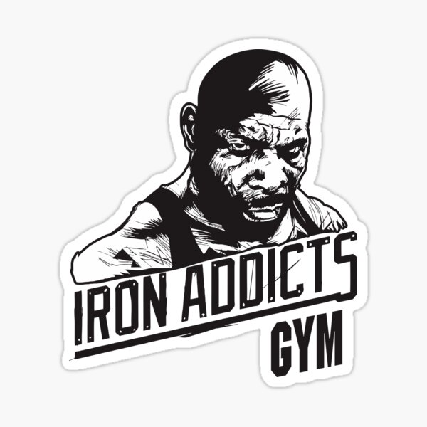 "Iron Addict Gym" Sticker for Sale by saljupanas | Redbubble