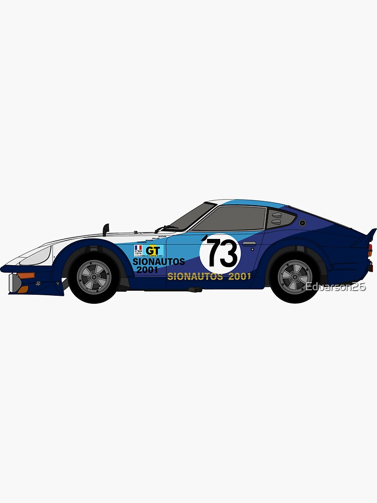 "#73 Datsun 260Z Le Mans 1976" Sticker for Sale by Eduarson26 | Redbubble
