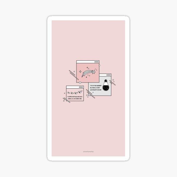 "Pink aesthetic logo" Sticker for Sale by Madicane29 | Redbubble