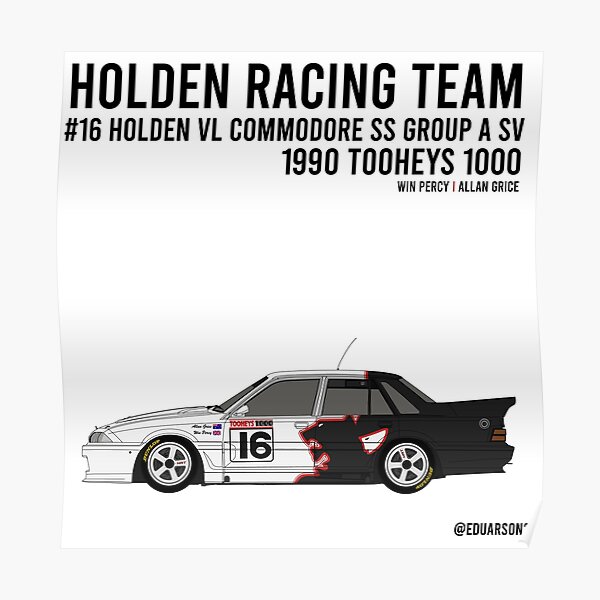"#16 Holden VL Commodore SS Group A SV." Poster for Sale by Eduarson26 ...