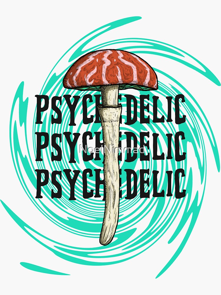 "Magic Mushrooms - Psychedelic" Sticker for Sale by NoelNimmad | Redbubble