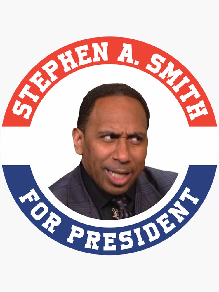 "Stephen A Smith First Take ESPN President" Sticker for Sale by Himrr ...
