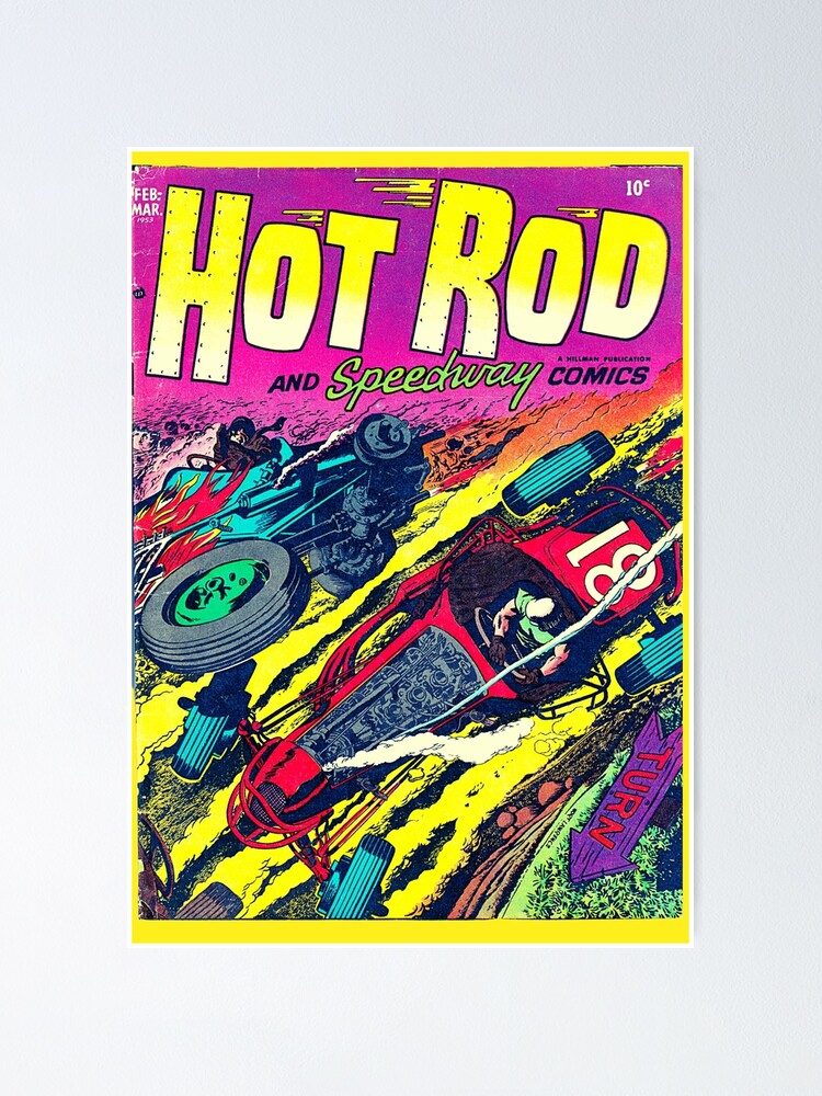 "Hot Rod Comic Book Vintage Retro 50's" Poster by CBCreations73 | Redbubble