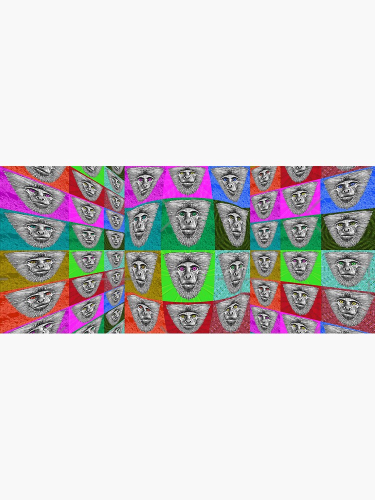 "Monkey widescreen Neon animals " Sticker for Sale by PlanetMonkey ...