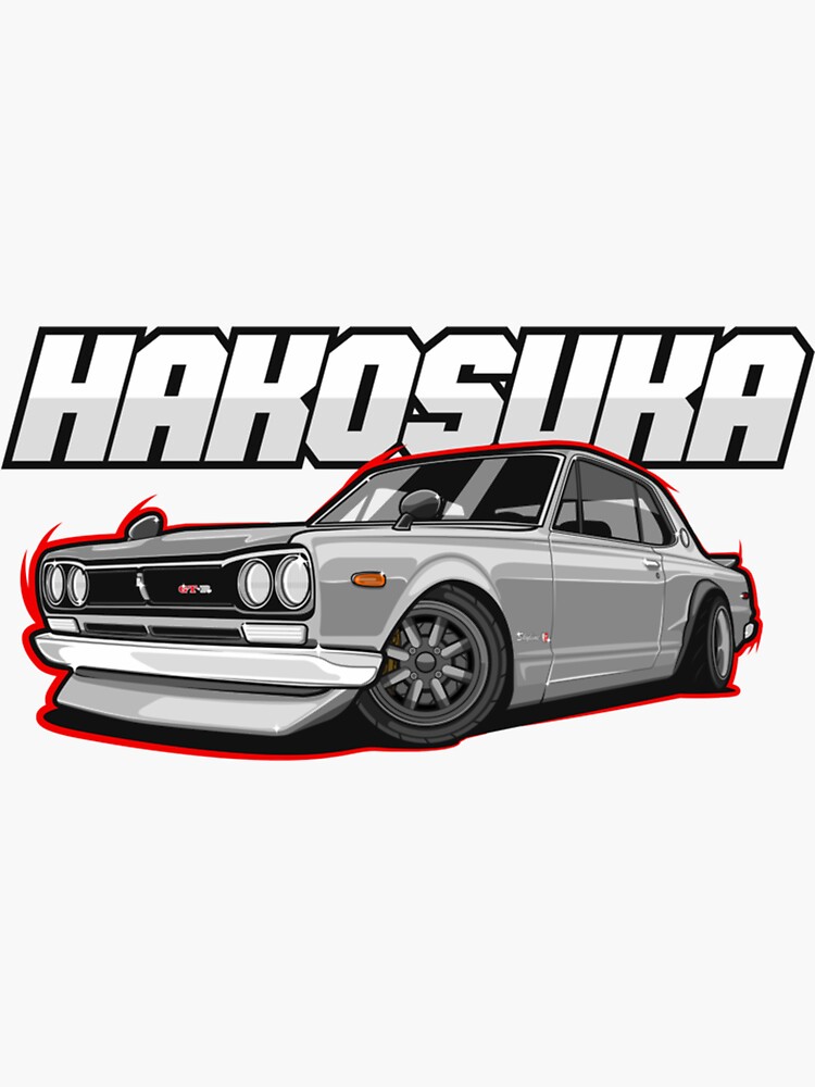 "Nissan Skyline HAKOSUKA| Perfect Gift" Sticker for Sale by nicoledaa ...