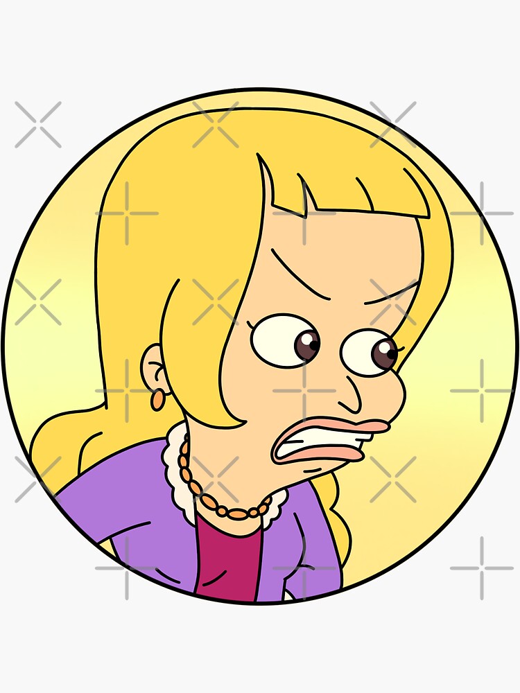 "LOLA SKUMPY yellow - big mouth" Sticker by xandracereza | Redbubble