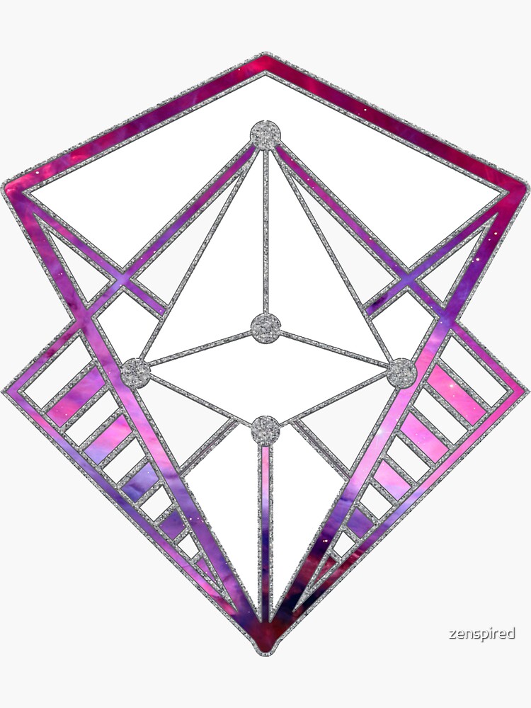 "Sacred Geometry | Glitter Diamond" Sticker by zenspired | Redbubble