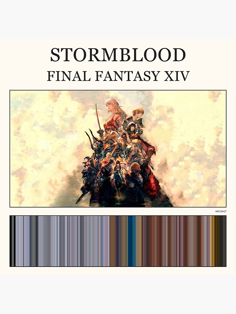 "Final Fantasy XIV: Stormblood Barcode Art" Poster for Sale by ...