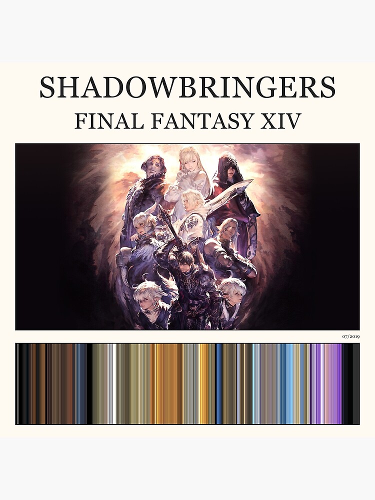 "Final Fantasy XIV: Shadowbringers Barcode Art" Poster by TonySeymour ...