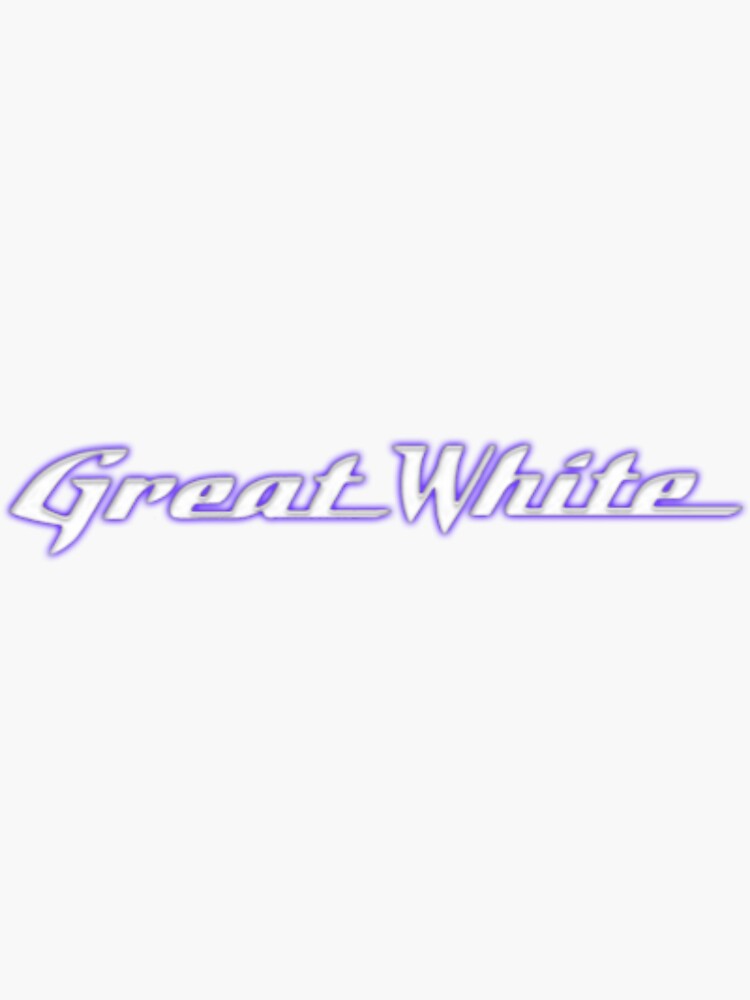 "Great White Band Logo" Sticker by HEAVYZONE | Redbubble