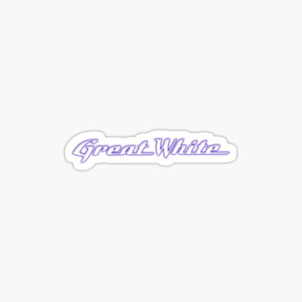 "Great White Band Logo" Sticker by HEAVYZONE | Redbubble