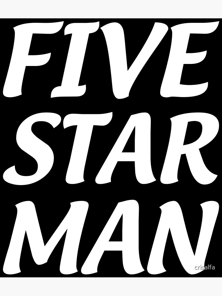 "Five Star Man" Canvas Print for Sale by crisalfa | Redbubble