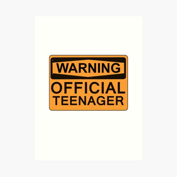 "13th Birthday Gifts - Warning Official Teenager" Art Print for Sale by ...
